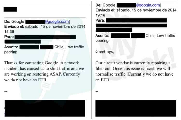 ¿Qué pasó finalmente con la caí­da de Google en VTR hace una semana?