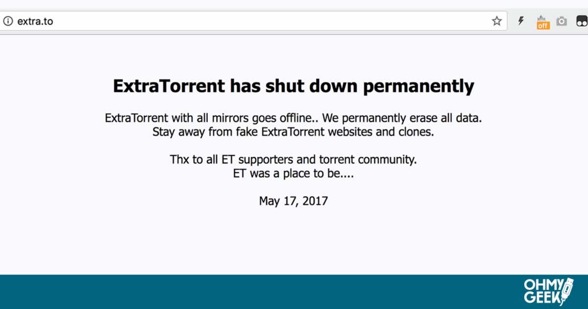 ExtraTorrent no volverá más, ni tampoco el grupo de lanzamientos